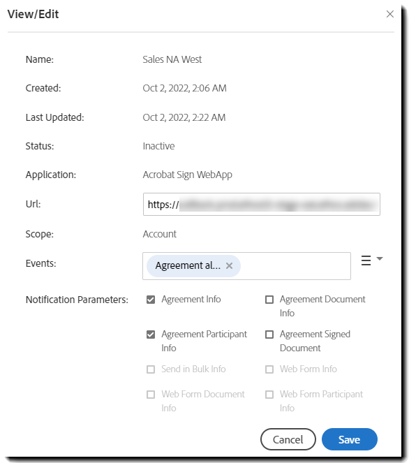 View or edit a webhook